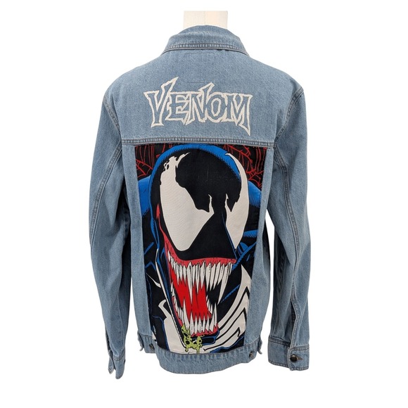 Marvel | Jackets & Coats | Marvel Venom Graphic Denim Jacket Bioworld ...